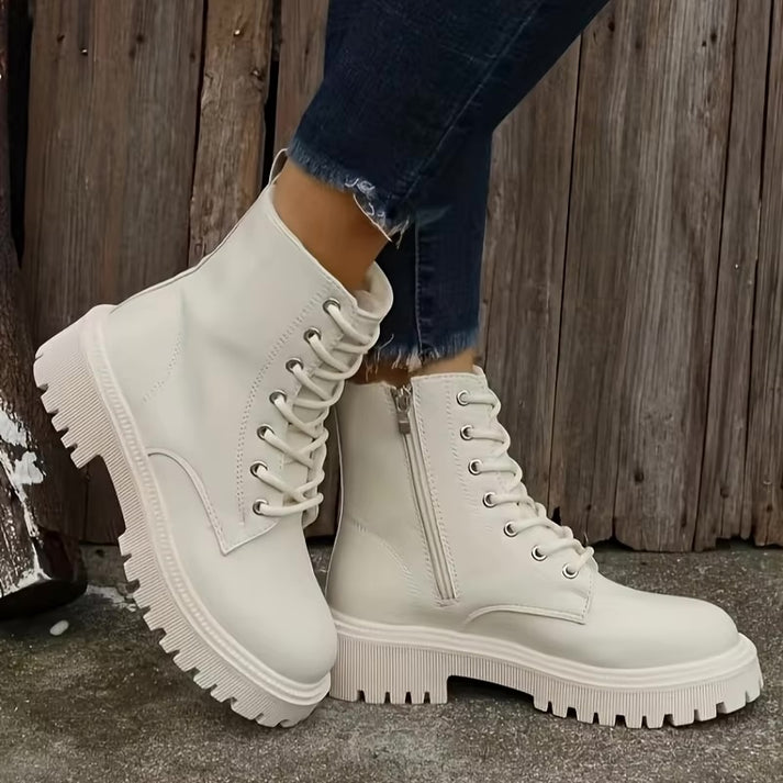 Ruby | Fluffy Combat Boots – Eviluxeshop