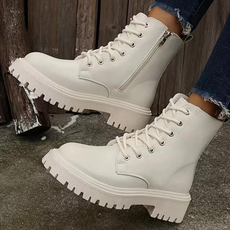 Ruby | Fluffy Combat Boots – Eviluxeshop